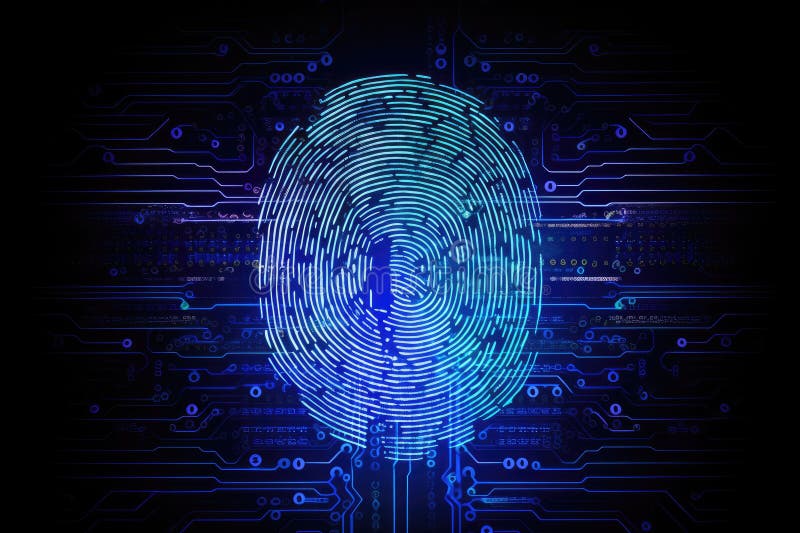 Biometric Identification Fingerprint Scanning the System of Fingerprint ...