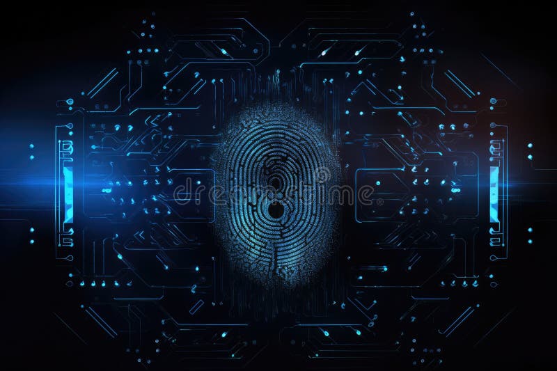 Biometric Identification Fingerprint Scanning the System of Fingerprint ...