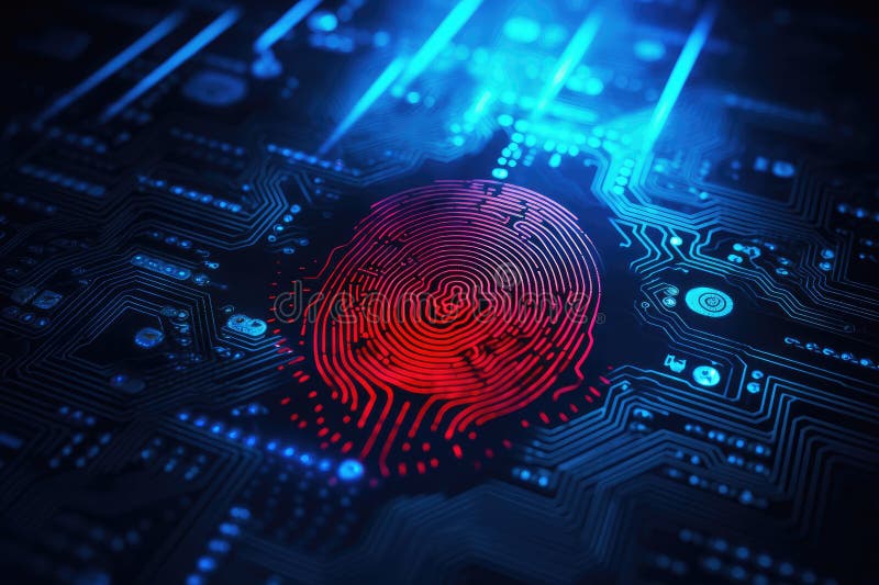 Biometric Identification Fingerprint Scanning the System of Fingerprint ...
