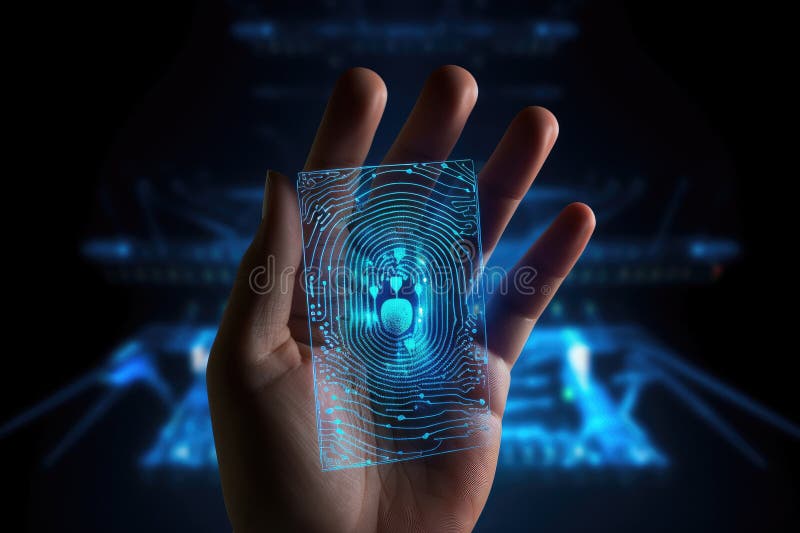 Biometric Identification Fingerprint Scanning the System of Fingerprint ...