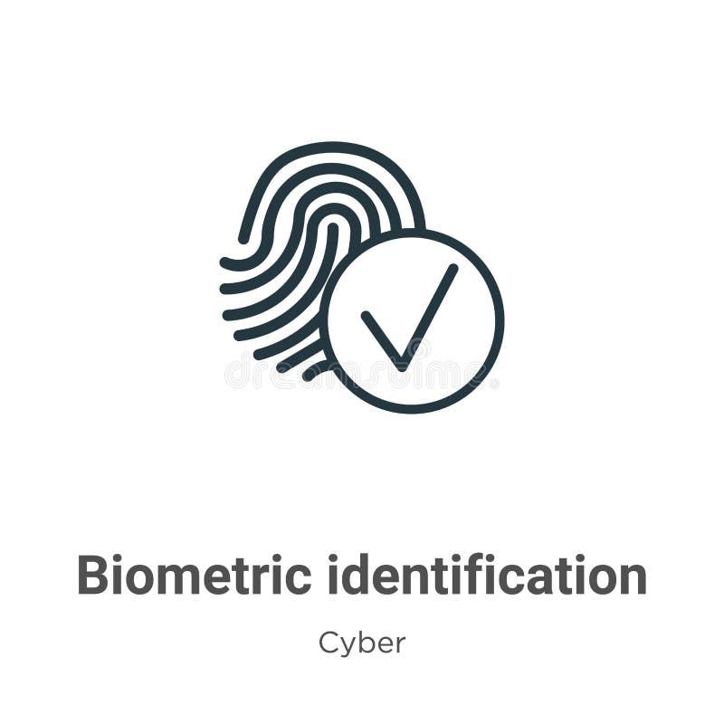 Biometric Identification Icon in Filled, Thin Line, Outline and Stroke ...