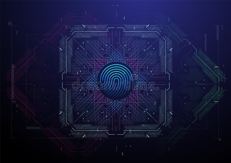 Biometric Identification or Recognition System of Person. Fingerprint ...