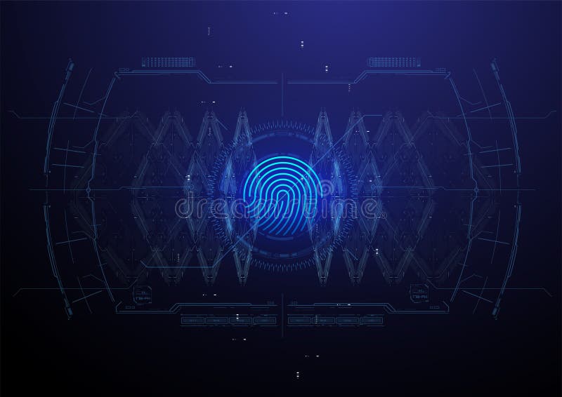 Biometric Identification or Recognition System of Person. Fingerprint ...