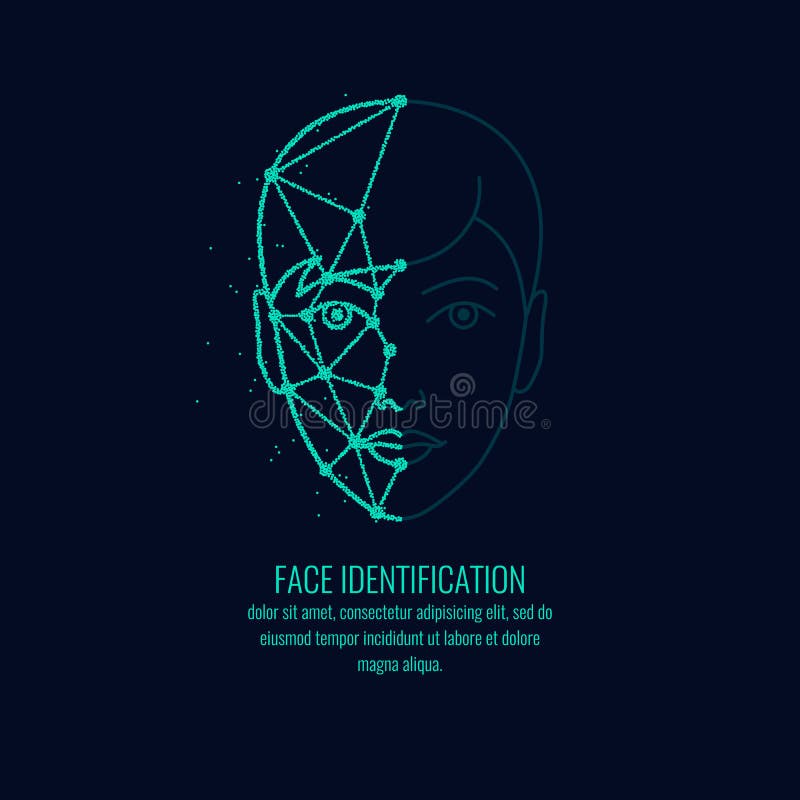 Biometric Identifier of a Person. Face Identication Illustration Stock ...