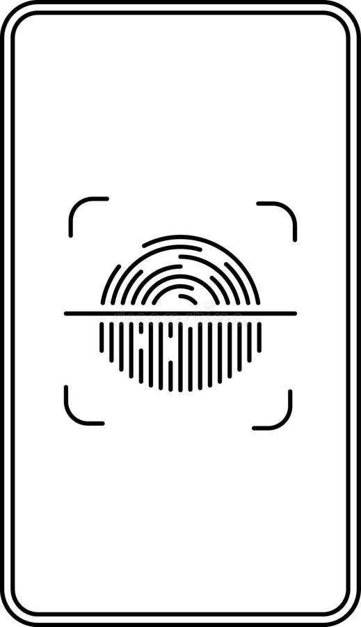 Biometric Identity Icon. Fingerprint Biometric Identification Line Icon ...