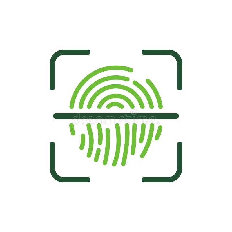 Biometric Identity Symbol. Fingerprint Identification Color Sign. Touch ... Biometric Identity Symbol. Fingerprint Identification Color Sign. Touch ...