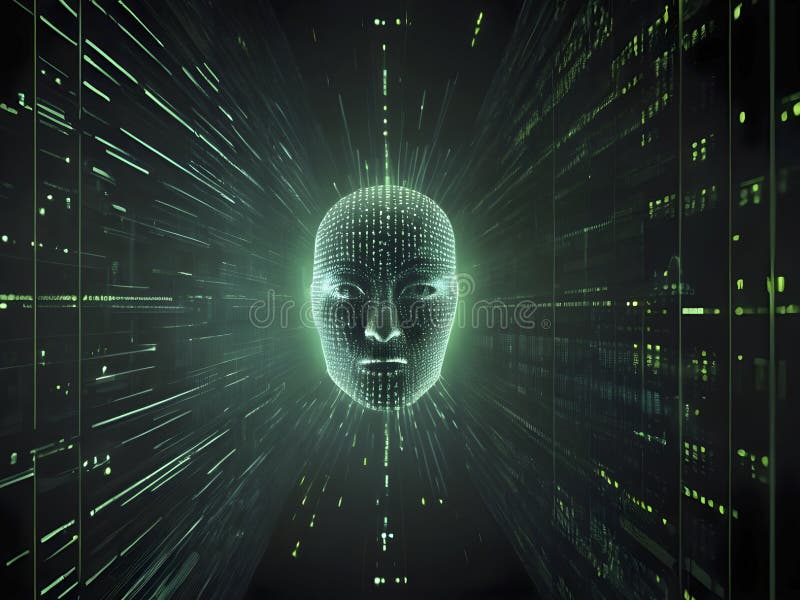 Biometric Matrix Brilliance. a Striking Visualization of Digital ...