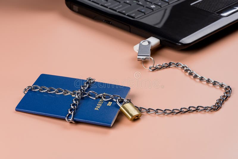 Biometric Passport. Electronic Control Over Humanity Stock Image ...