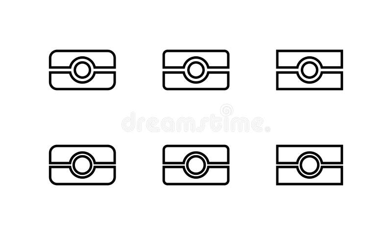 Biometric Passport Flat Icon Set Stock Vector - Illustration of icon ...
