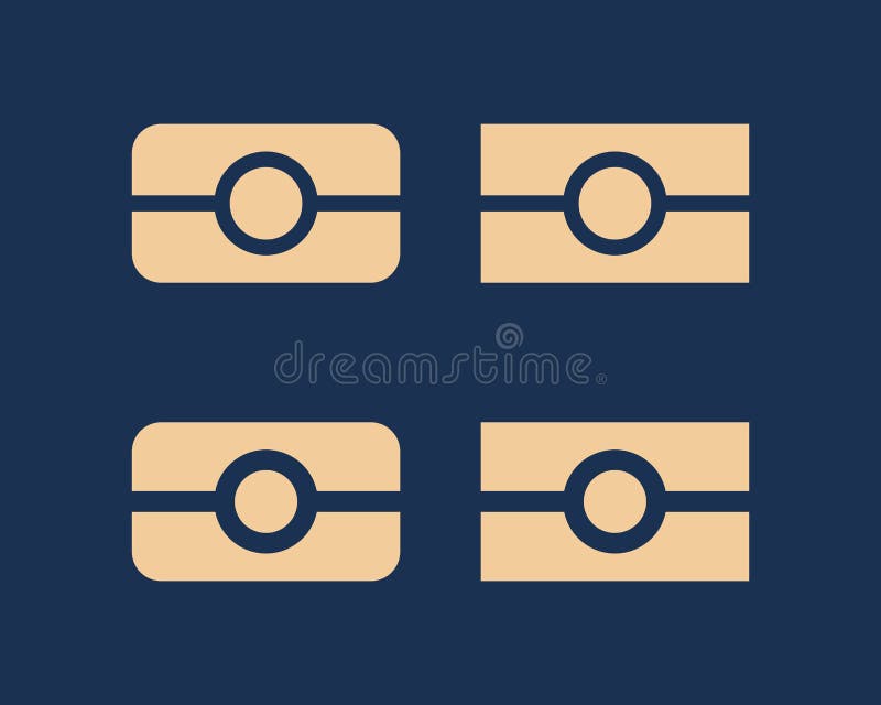 Biometric Passport Icon Set Stock Vector Illustration Of Document