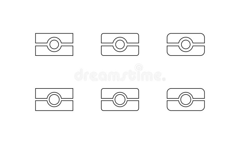 Biometric Passport Icon Set Stock Vector - Illustration of biometrics ...