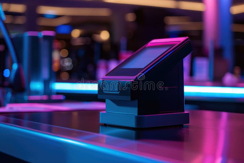 Biometric Payment Scanner Modern Design Ambient Lighting Secure ...
