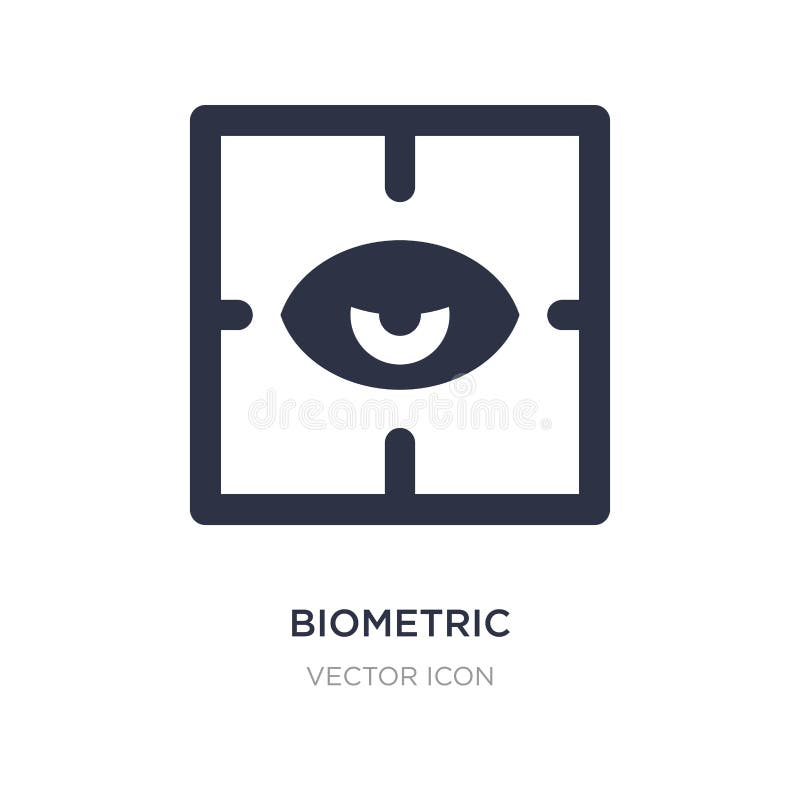 Biometric Recognition Icon on White Background. Simple Element ...