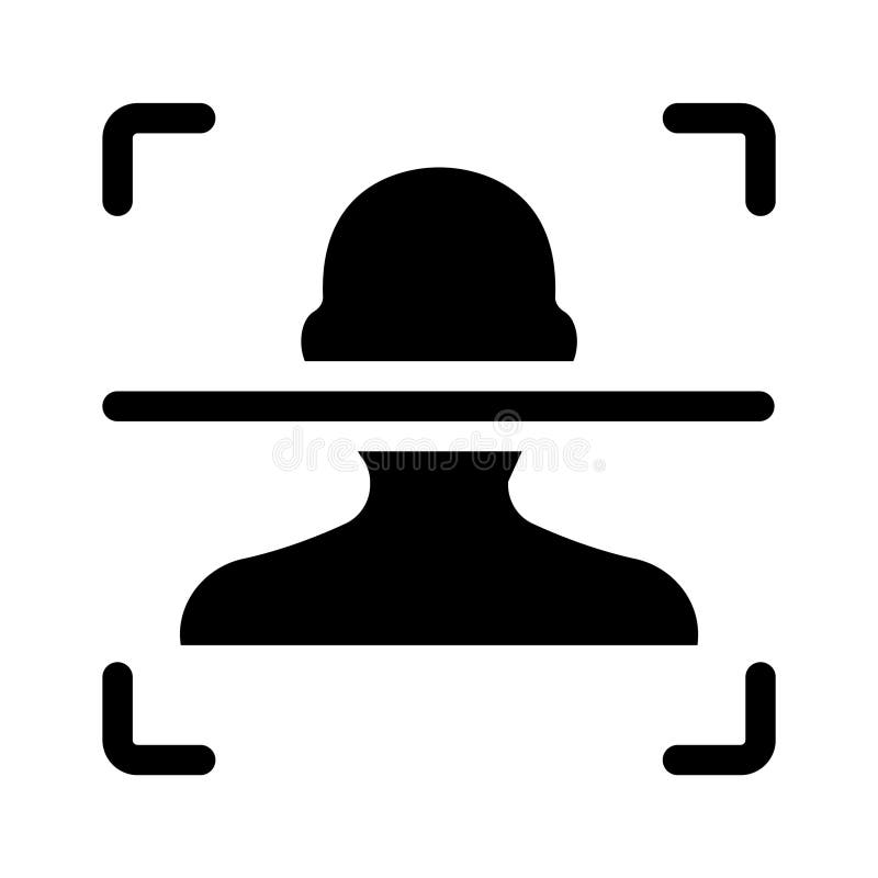 Biometric Recognition, Ready To Use Icon of Face Recognition Stock ...