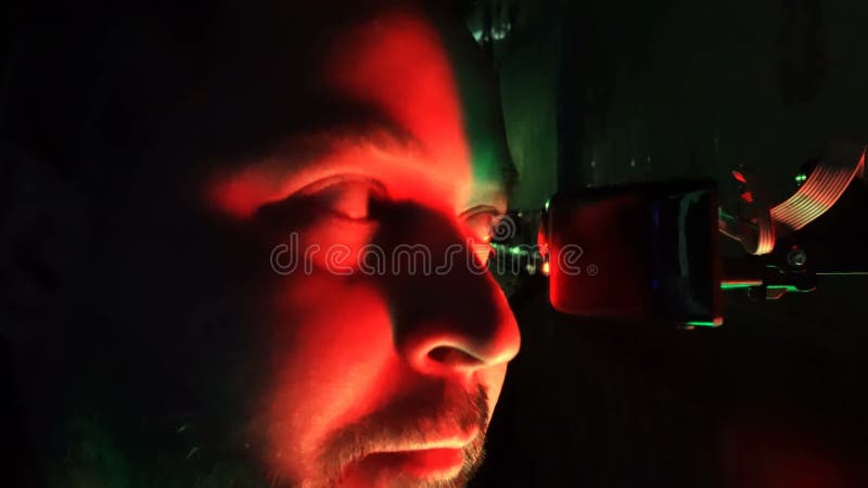 Biometric Retina Eye Scan in Dark Stock Footage - Video of ...