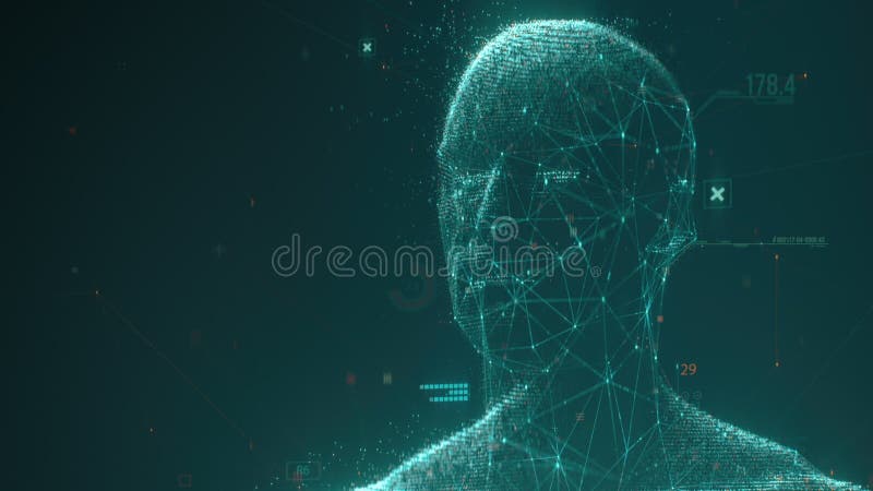 Biometric Scan of Human Body with Data and Infographics Stock Footage ...