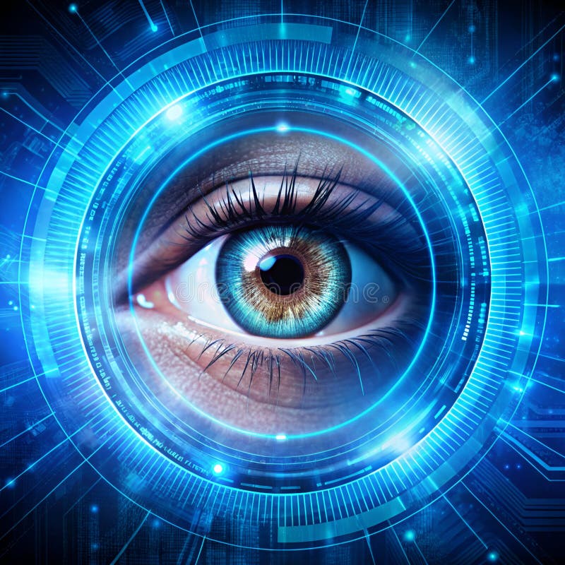 Biometric Screening Eye Digital Security Con Stock Illustrations – 2 Biometric Screening Eye ...