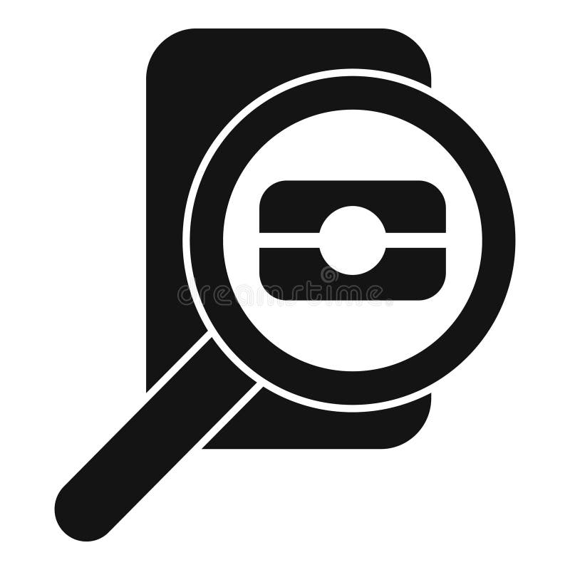 Biometric Search Access Icon Simple Vector. Individual Signature Stock ...