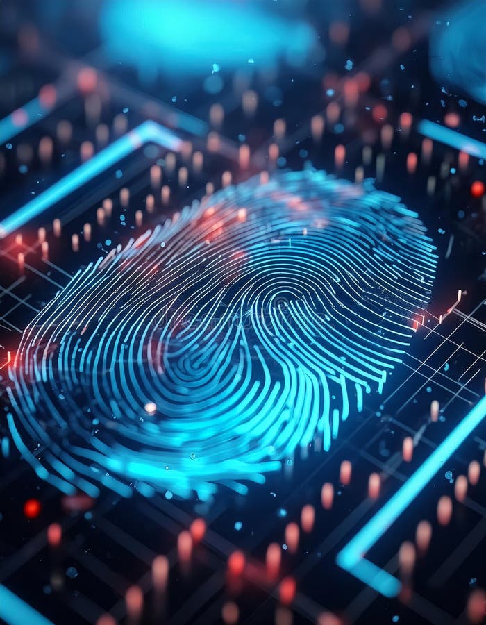 Biometric Security AI Advancement Iris Fingerprint Scanner Lock Cyber ...