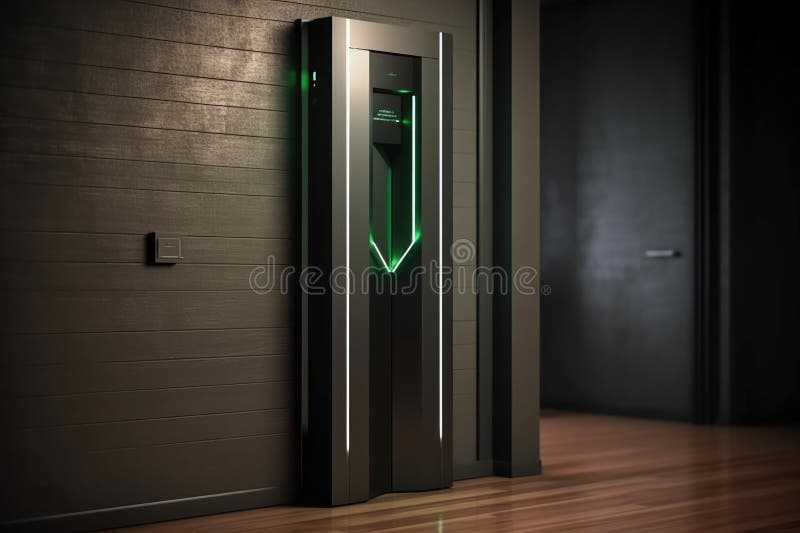 Biometric Security Scanner on a Sleek Door Stock Photo - Image of ...