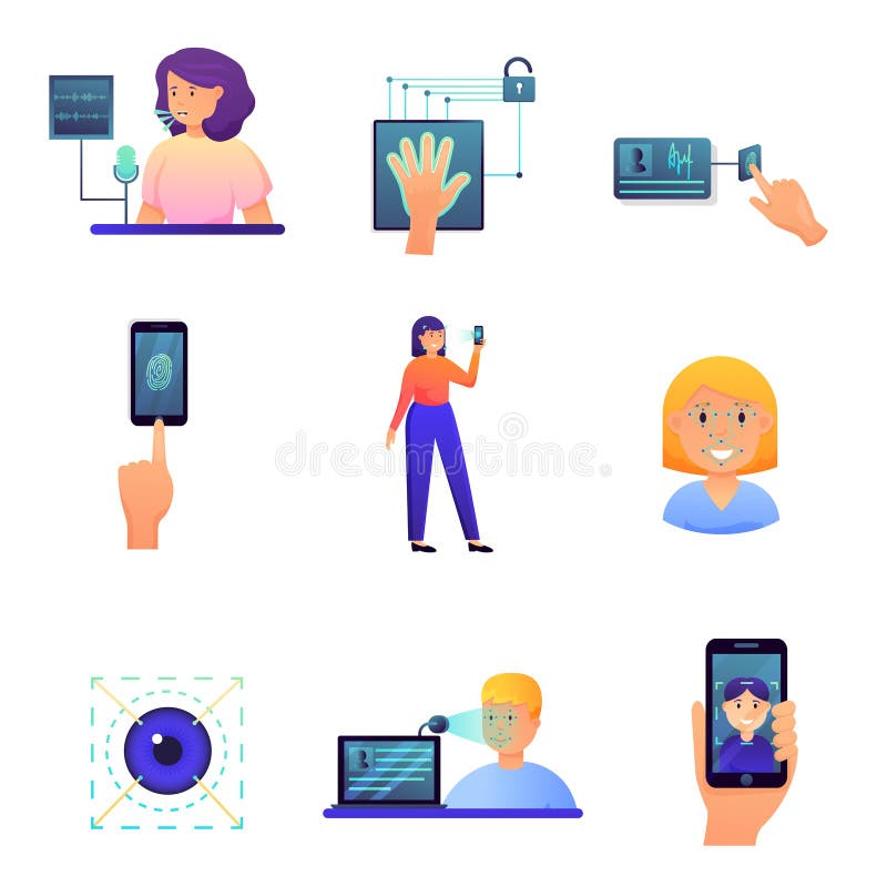 Biometric Security stock vector. Illustration of password - 17683289