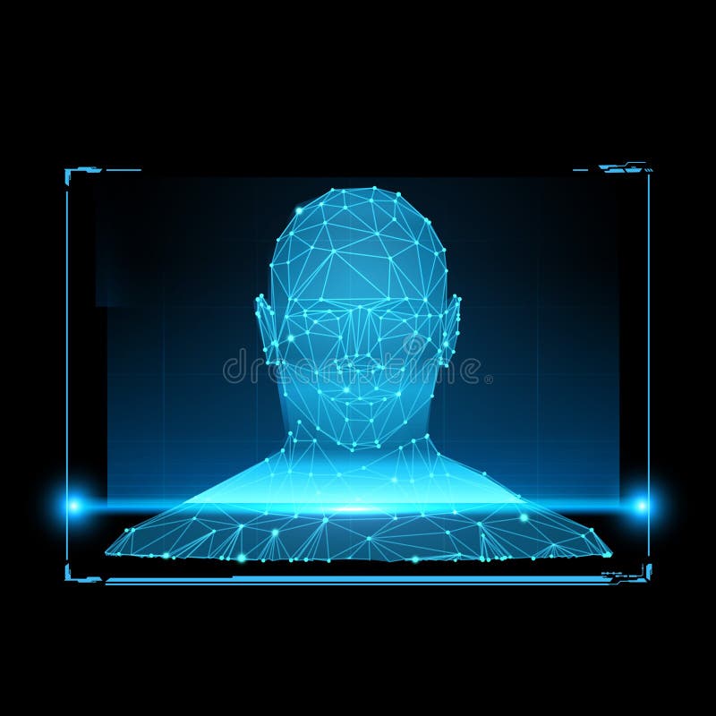 Biometric Technology Digital Face Scanning, Facial Recognition System ...
