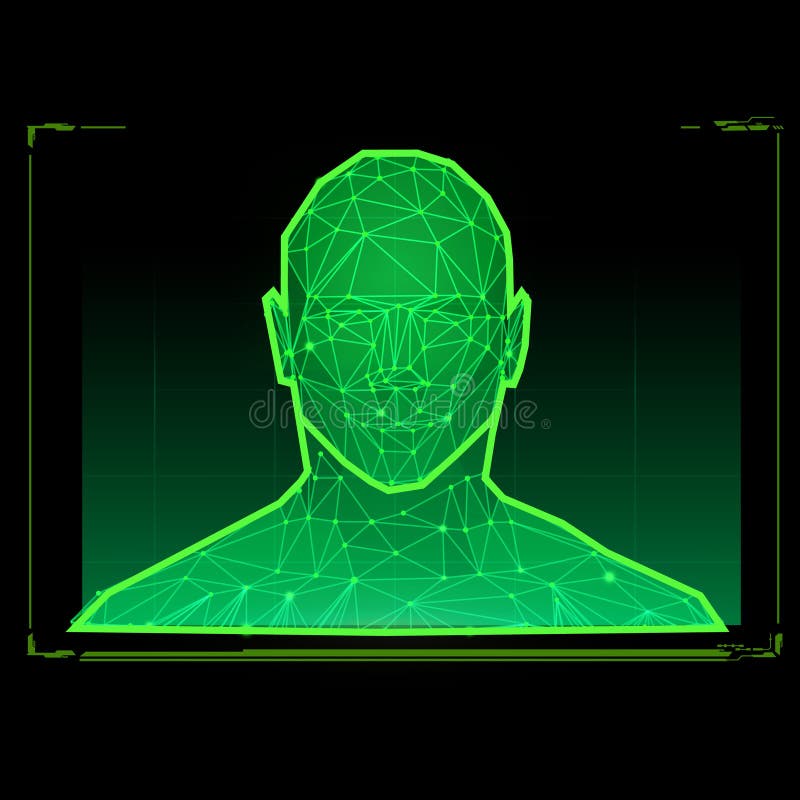 Biometric Technology Digital Face Scanning, Facial Recognition System ...