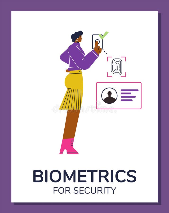 Biometric Authentication for Bank Access Flat Vector Illustrations ...