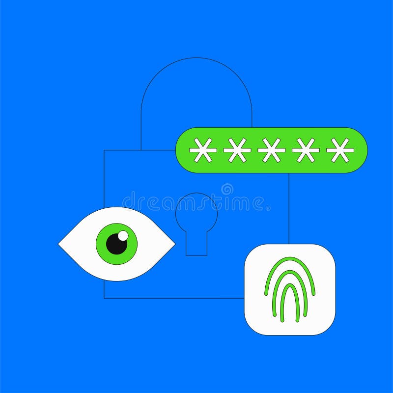 Biometric Verification Identification Stock Vector - Illustration of ...