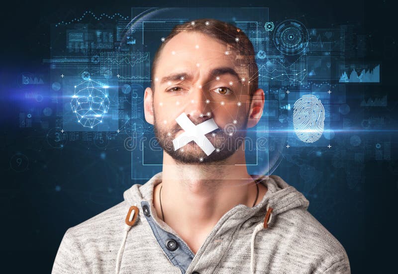 Face and Fingerprint Detection Concept Stock Photo - Image of concept ...