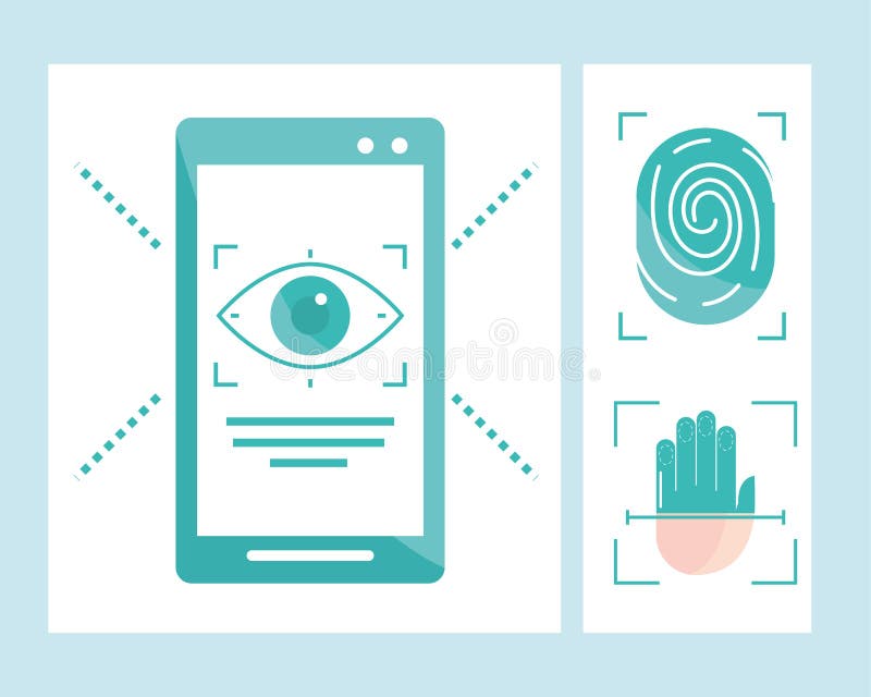 Biometric Verification Security Stock Vector - Illustration of ...