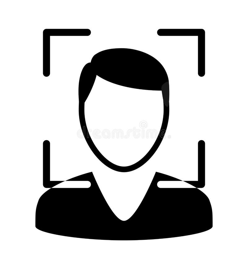 Biometrical Identification. Face Recognition. Simple Icon. Stock Vector ...