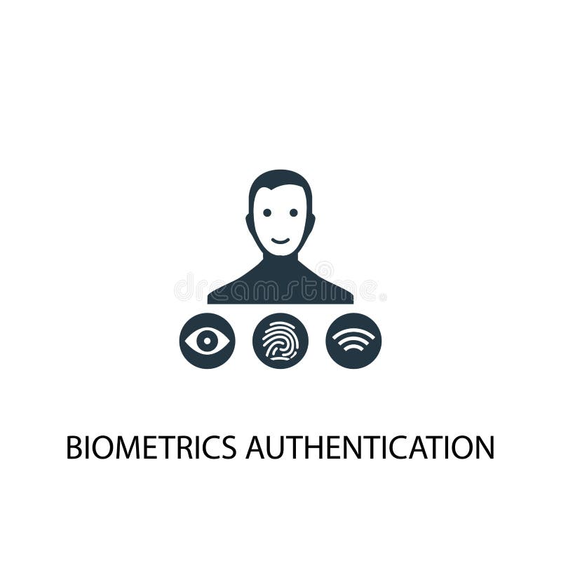 Biometrics Authentication Icons. Face, Eye, Fingerprint and Voice Recognition Stock Vector ...