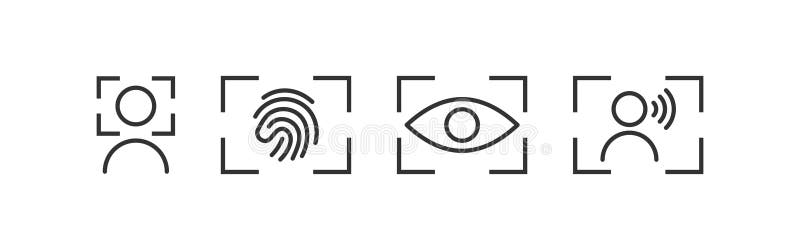 Biometrics Authentication User Icon. Scan Id Vector Stock Vector ...