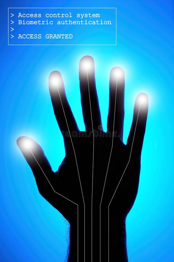 Biometrics - Hand Identification Stock Image - Image of hand, future ...