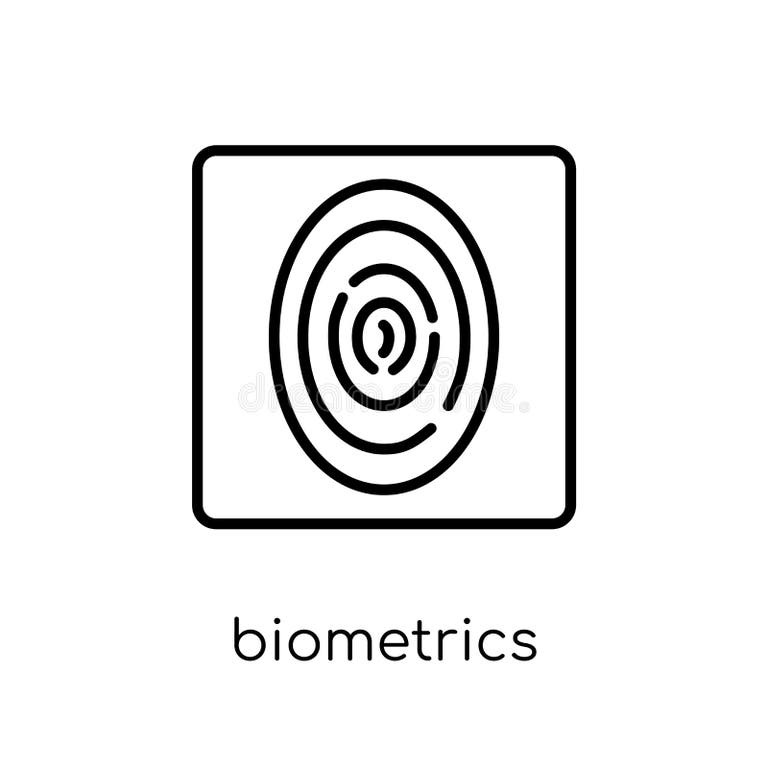 Biometrics Icon. Trendy Modern Flat Linear Vector Biometrics Ico Stock ...