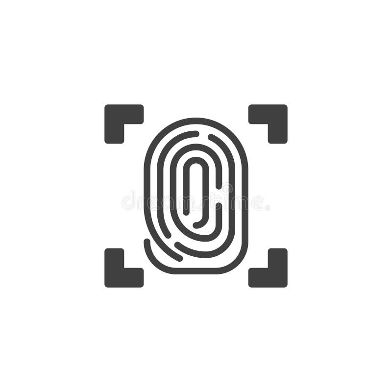 Biometrics Identification Vector Icon Stock Vector - Illustration of ...