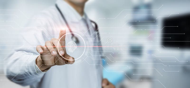 Biometrics in Medicine of the Future Stock Illustration - Illustration ...