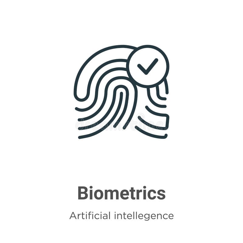 Biometrics Outline Vector Icon. Thin Line Black Biometrics Icon, Flat ...