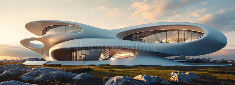 Biomimetic Architecture. Multistory Building with Trees and Bushes on ...