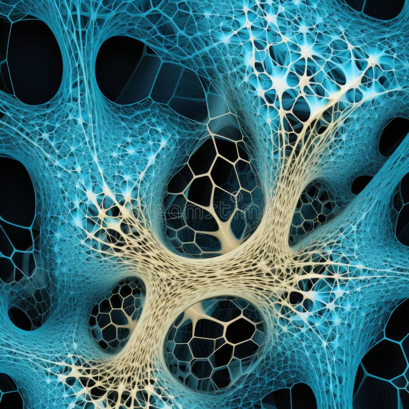 Biomimicry-inspired Big Data Background with Intricate Cell Mesh Stock ...
