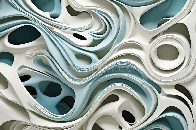 Biomorphic Abstract Pattern with Swirling Shapes and Vibrant Hues Stock ...