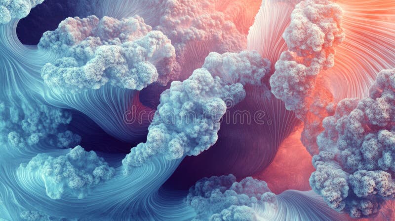 Biomorphic Coral Reef Structure with Flowing Patterns and Vibrant ...