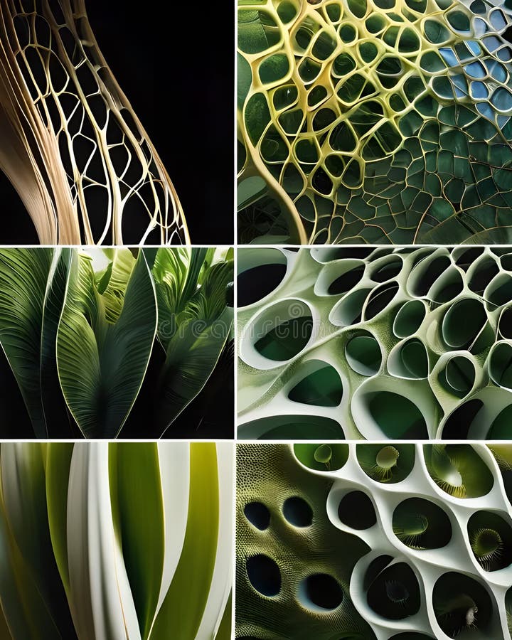 Biomorphic Design with Layered Natural Surfaces. Stock Illustration ...