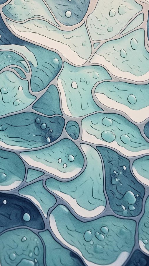 Biomorphic Green Abstract: Overlapping Shapes in Harmonious Dance Stock ...