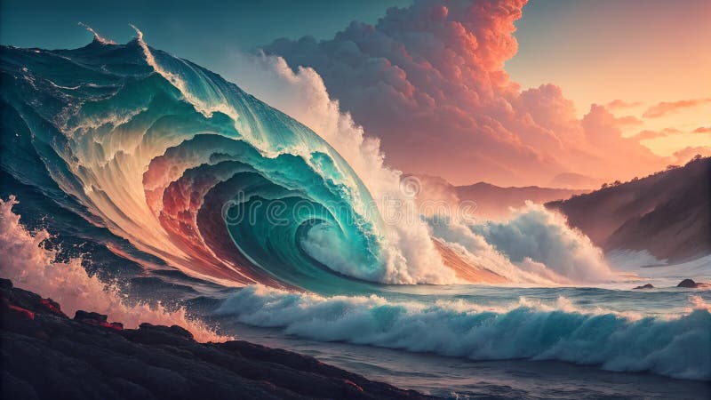 Biomorphic Metamorphosis Abstract Background Featuring Evolving Fluid ...