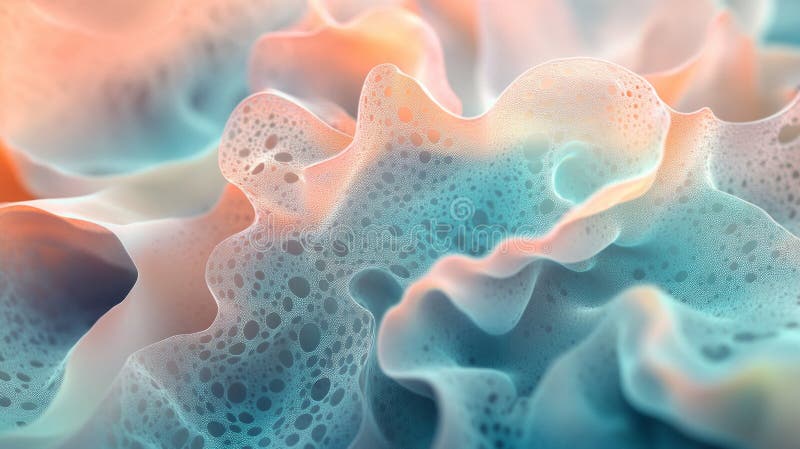 Biomorphic Pattern Resembling Coral Reef Structures with Vibrant Colors ...