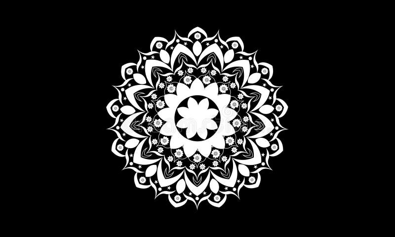 White Colors Star Flower Elips Pattern Design Islamic Stock ...