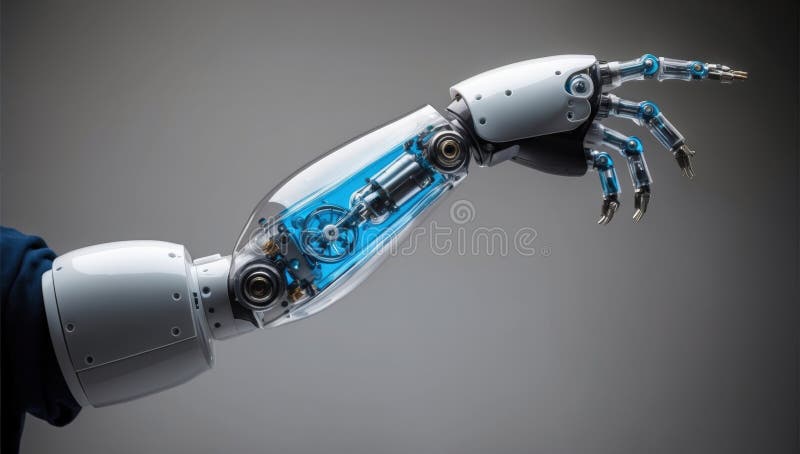 Bionic Arm Connected To a Human Shoulder, Blending Advanced Technology ...