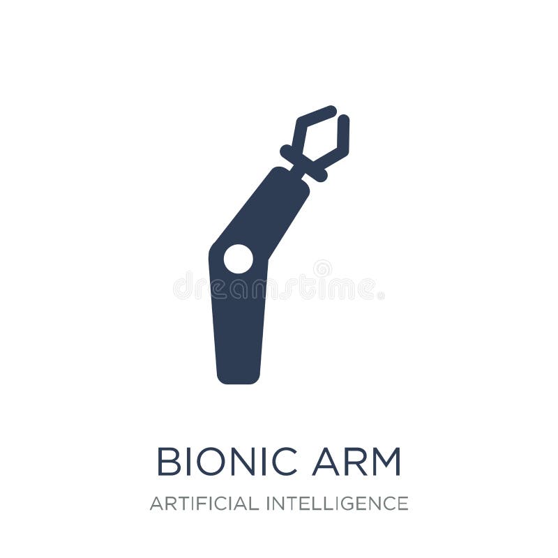 Bionic Arm Icon. Trendy Flat Vector Bionic Arm Icon on White Bac Stock ...